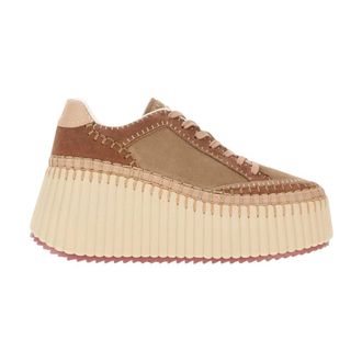 Chlo&eacute; Nama Platform Baskets - Femme - Chaussures - Brun - Taille: 39 EU