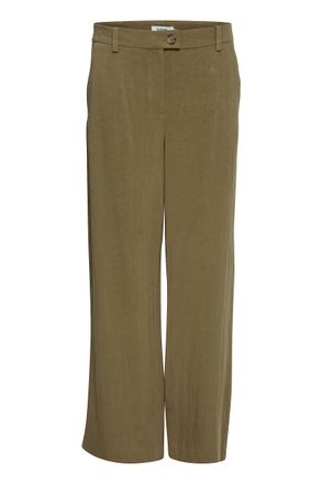 b.young BYJOHANNA Damen Hose Stoffhose Leinenhose mit weitem Bein Regular-Fit, Gr&ouml;&szlig;e:44, Farbe:Burnt Olive (180521)