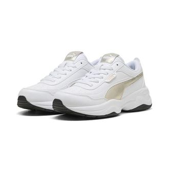 Puma Cilia Mode Baskets m&eacute;talliques Whisper pour Femme, Blanc, Or Noir, Pointure 38 EU, White Gold Black, 38.5 EU