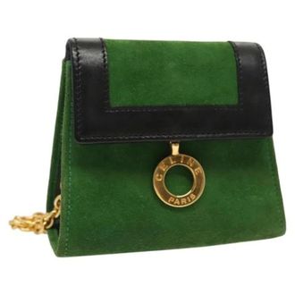 Celine Pre-owned Daim sacs-celine - Femme - Pre-owned - Vert - Taille: ONE Size