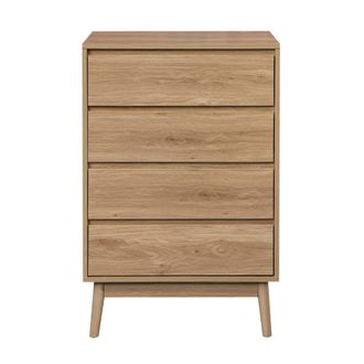 Mobili Rebecca Wohnzimmer Kommode, 4 Schubladen, MDF, Braun, Modern Style - Maße HxLxB: 91 x 60 x 40 cm - Art. RE6716