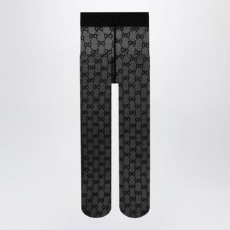 Gucci Schwarze Strumpfhose aus elastischem Nylon mit GG-Muster