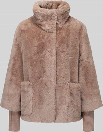 s.Oliver Black Label Regular Fit Webpelzjacke mit Stehkragen