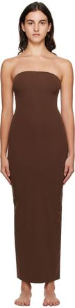 SKIMS Robe tube longue brune - Fits Everybody