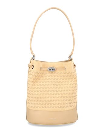 Zanellato Womens Bag Mond&agrave; Small Beige Leather Shoulder