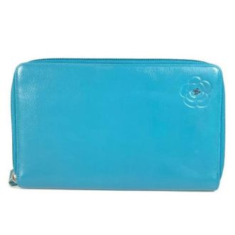 Chanel Pre-owned Vintage Long wallet (bi-fold) - - Pre-owned - Damen - Blau - ONE SIZE