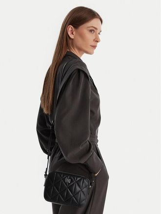 Calvin Klein Handtasche Quilted Double Zip Camera Bag LV04F3328G Schwarz