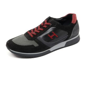 Hogan Homme, Chaussures, Noir, Taille: 44 1/2 EU H198 Slash H Flock