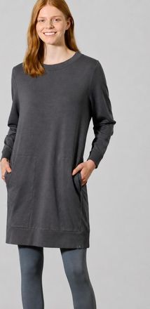 Hempage Hempage Damen vegan Sweatshirtkleid Sporty Anthrazit