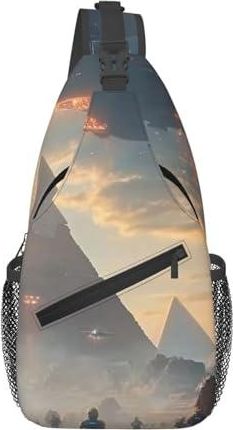 Generic Sac &agrave; dos de randonn&eacute;e pour homme avec pyramides et soucoupes volantes de science-fiction