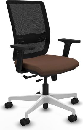 Piqueras y Crespo Hochwertiger B&uuml;rostuhl mit 2D-Armen, h&ouml;henverstellbare Lendenwirbelst&uuml;tze, ausgestattet mit Synchron/Translack und injiziertem Schaum. Schwarz/Dunkelb