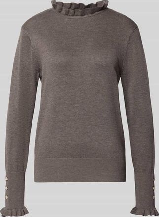 Freequent Strickpullover mit Stehkragen und R&uuml;schen Modell Katie