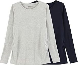 Vertbaudet Lot de 2 T-Shirts Manches Longues grossesseLOT MARINE/GRIS38/40