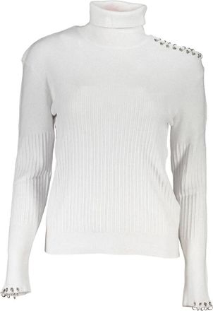 Patrizia Pepe Femme, Pulls, Blanc, Taille: 36 FR Pull Col Roul&eacute; &agrave; Manches Longues