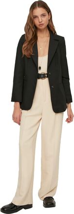 Trendyol Trendyol Damen Trendyol Black button Black, Schwarz, 42 EU