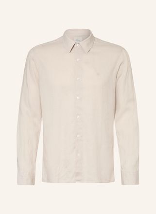Calvin Klein Hemd Classic Fit Mit Leinen beige