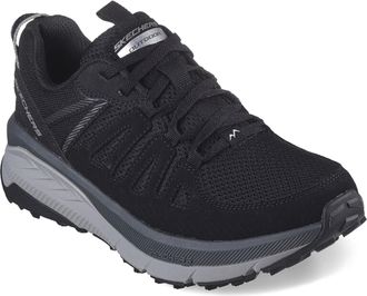 Skechers Womens Switch Back Cascades, Black Synthetic Textile Charcoal Trim, 39.5 EU