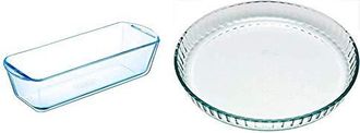 Pyrex Bake & Enjoy - Moule à Cake en Verre 28 cm & 1040902 Bake & Enjoy Moule à Tarte en verre Ø 28 cm