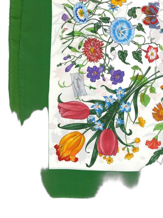 Gucci Womens Bicolor Silk Foulard Accessory