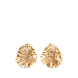Cult Gaia Iris Leaf Hammered Earrings
