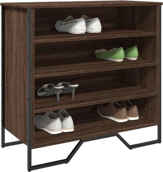 vidaXL Schuhregal Braun Eichen-Optik 80x38x78 cm Holzwerkstoff Vidaxl