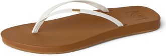 Reef Damen Womens Cushion Slim Flip-Flop, White/Tan, 8, Wei&szlig;/Hellbraun, 38.5 EU