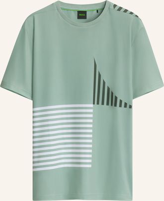 HUGO BOSS T-Shirt Tee Striped c1 Regular Fit gruen