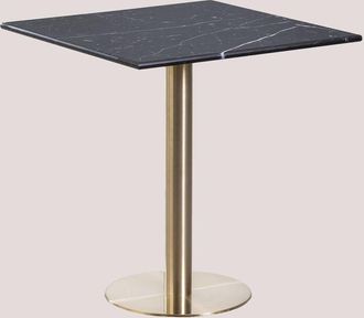 Sklum Sklum - Table de Bar Carr&eacute;e en Marbre Cosmopolitan &x2194&xFE0E 70 cm Or champagne