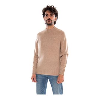Barbour Pull col rond Newtown - Homme - Pulls - Beige - Taille: L