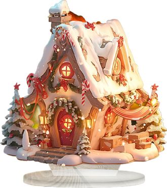 Generic LED -Dorfh&auml;user f&uuml;r Urlaub - leichte Acryldekoration, saisonale Desktop-Ornamente, Wintergl&uuml;hh&auml;user | Festliches Weihnachtsdorf f&uuml;r Schlafzimmer Tee