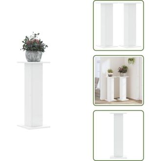 vidaXL The Living Store - vidaXL Pflanzenst&auml;nder 2 Stk. Wei&szlig; 30x30x80 cm Holzwerkstoff