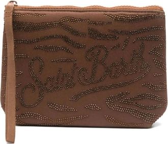 MC2 Saint Barth Femme, Sacs, Brun, Taille: ONE Size Aline Strass Clutch