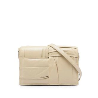 Bottega Veneta Pre-owned Sac bandouli&egrave;re en cuir tress&eacute; - Femme - Pre-owned - Beige - Taille: ONE Size
