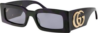 Gucci GG1425S Acetate Rectangle Sunglasses - Gray