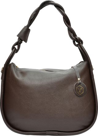 Luisa Vannini kastanienbraune Lederhandtasche