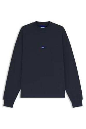 HUGO BOSS Hommes Nedro Sweat en Molleton de Coton avec &eacute;tiquette logot&eacute;e Bleue