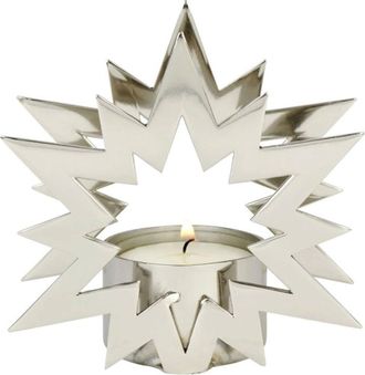 LAMBERT Nova Teelichthalter, Edelstahl, Nickel, H 9 cm