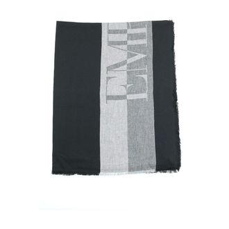 Emporio Armani unisex, Accessoires, Noir, Taille: ONE Size &Eacute;charpe Ray&eacute;e avec Logo Oversize