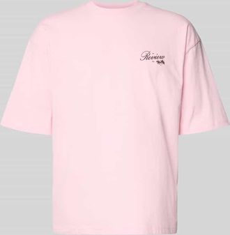 Review T-Shirt mit Rundhalsausschnitt und Label-Print