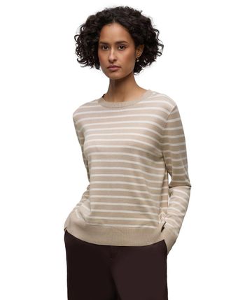 Street One Gestreifter Pullover Cotton beige 44