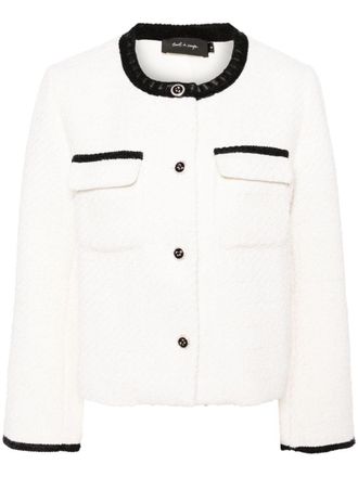 Tout à Coup veste en tweed à bords contrastants - Tons neutres