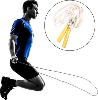 Aboofan Holzgriff Springseil Langlebiges Fitness übungsseil Leichtes Training für Erwachsene Ergonomisch Rutschfest für Indoor und Outdoor Sportgeräte