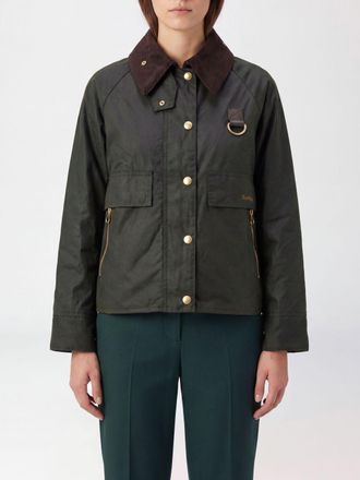 Barbour Catton Kurze Jacke aus gewachster Baumwolle mit Samtkragen