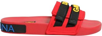 Dolce & Gabbana Femme, Chaussures, Rouge, Taille: 40 EU Slide Flats
