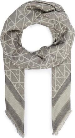 Calvin Klein Tuch Emblem Aop Jacquard Square Scarf LV04F8080G Grau