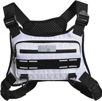 Generico Brusttasche - Wasserdichter und reflektierender und atmungsaktiver Stoff, Brusttasche f&uuml;r Laufen, Wandern, Radfahren, Outdoor-Aktivit&auml;ten, wei&szlig;, siehe