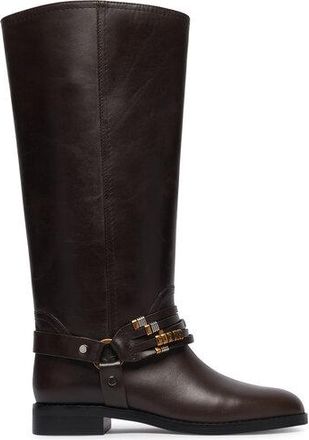 Pinko Klassische Stiefel Cheval 01 SD0583P001 Dunkelbraun