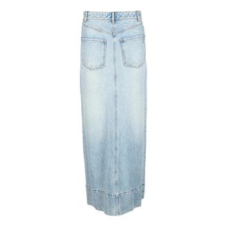 Sportmax Denim Maxi Rock mit Rei&szlig;verschluss - - Skirts - Damen - Blau - XS