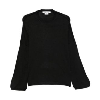 Comme Des Gar&ccedil;ons Rundhals-Pullover mit Statement-&Auml;rmeln - - Knitwear - Damen - Schwarzk - S