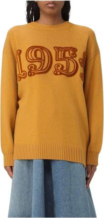 Max Mara Femme, Pulls, Brun, Taille: 36 FR Pull en Tricot Coupe Décontractée